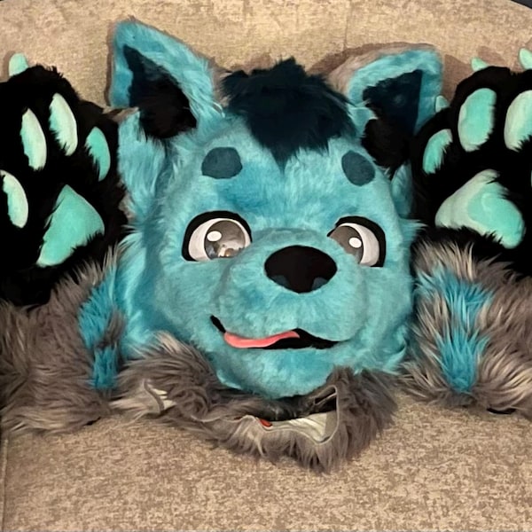 Fursuit Head, Furry Pre-made Fur Head and Claw, Furry Cosplay,fantasy ...
