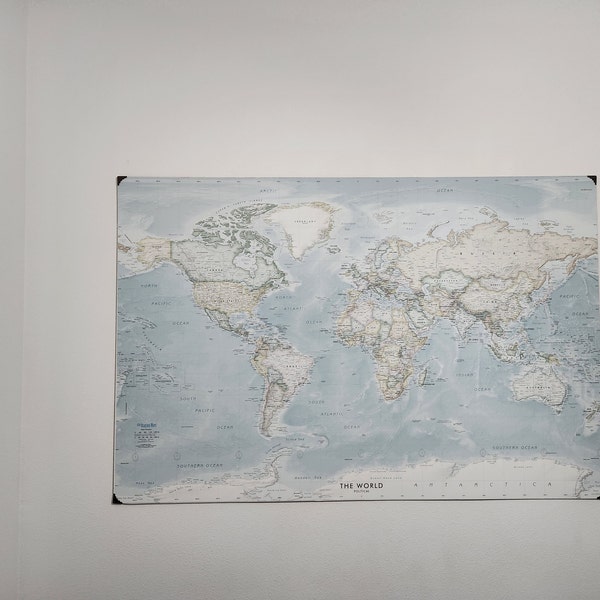 Giant World Map Wall Mural - Removable Wallpaper Map of the World ...
