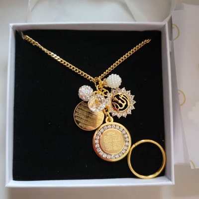 Car Mirror Ayatul Kursi, Allah, 4qul Charm, Protection, New Driver Gift ...