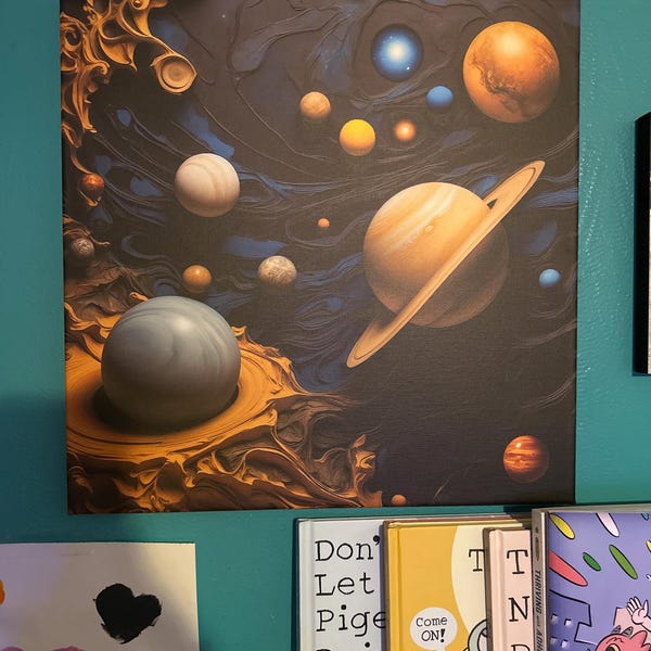 3D Planets Canvas Wall Art: Solar System Galaxy Decor - Etsy