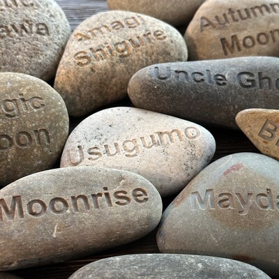 Engraved Inspirational Stones Mothers Day Stone, Carved Stone, Namesake ...