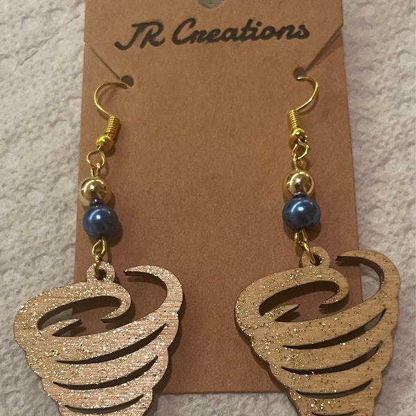 10 Pieces - DIY Unfinished Laser Cut Natural Wood Earrings Blanks ...