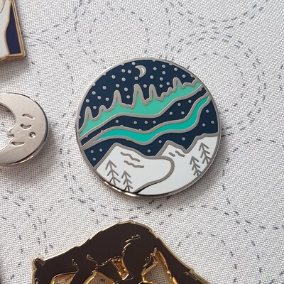 Northern Lights Enamel Pin - Etsy