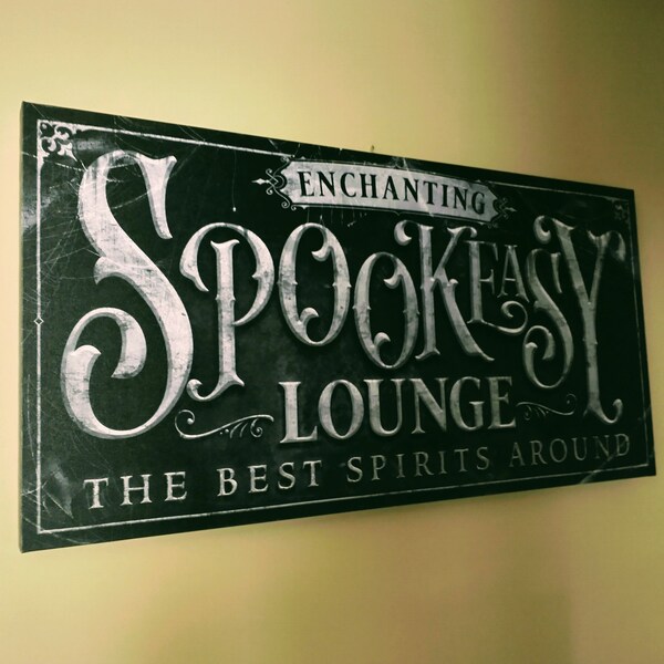 Halloween Sign Spookeasy Lounge – Personalized Home Wall Decor, Creepy ...