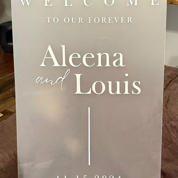 Frosted Acrylic Blanks || DIY Wedding Sign Calligraphy Blank Stock ...