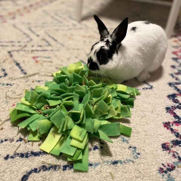 Bunny Rabbit Snuffle Mat: Foraging Enrichment Toy - Etsy