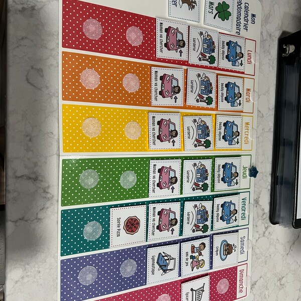 Co-parenting Weekly Visual Calendar (includes 310 Cards), Divorce ...