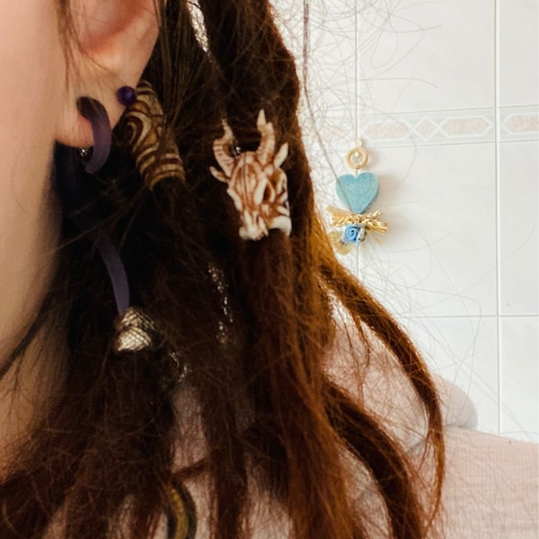 Dragon Skull Bead for Dreadlocks Hair Braiding and Beard, Resin Replica ...