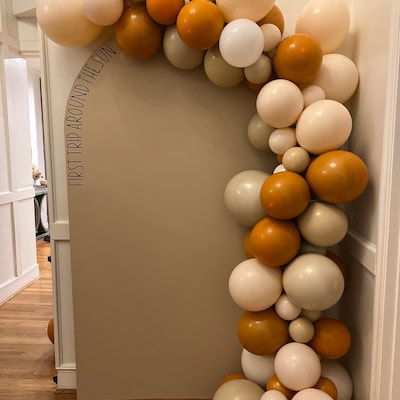 Terracotta Balloons Arch Country Wedding Decoration Orange Cream Peach ...