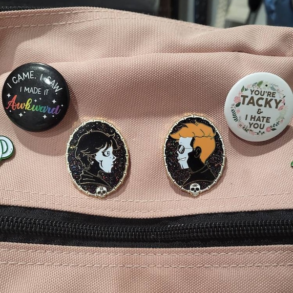 The Locked Tomb Gideon and Harrow Pins - Ninth House Enamel Pins - Etsy