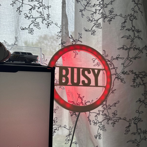3" Busy Work Indicator on Call Light Sign - USB Powered With Switch - Etsy
