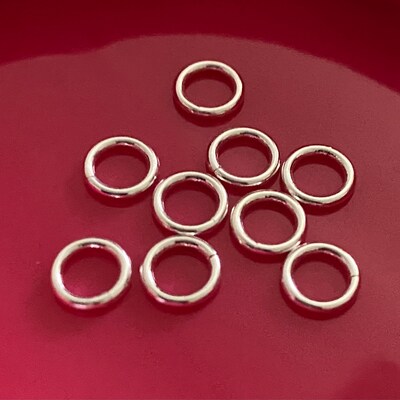 Jump Rings, Silver Plate, Soldered Rings, 6mm, 19 Gauge, 72 Pieces - Etsy