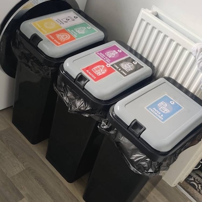 45L Moda Pedal Bin White - Etsy UK