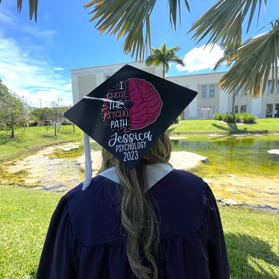 Custom psycho Path Graduation Cap Topper, Psychology Graduation Cap ...