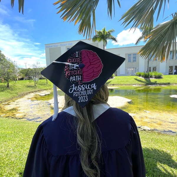 Custom "psycho Path" Graduation Cap Topper, Psychology Graduation Cap ...