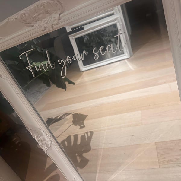 Personalised Wedding Sign Vinyl Decal | Welcome Sign Vinyl Sticker ...