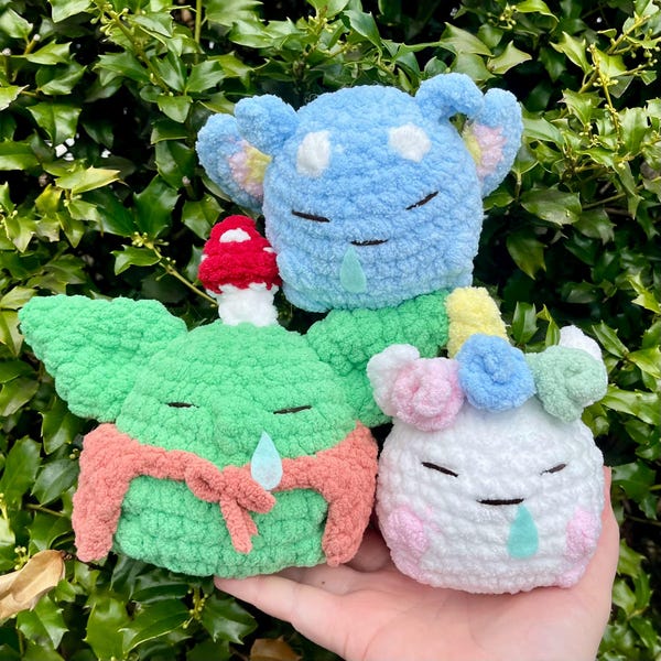Freezer Bunny & Grim Reaper Plushie Duo – Handmade the Sims Crochet ...