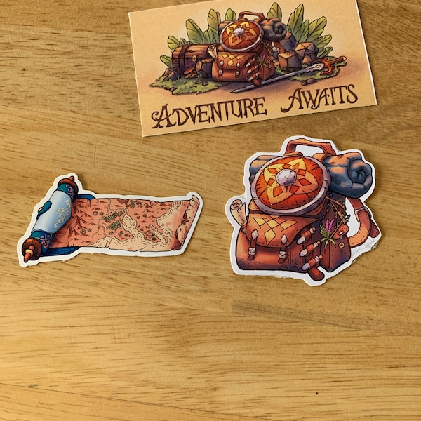 Fantasy Map - Dnd Scroll - Dungeons and Dragons Sticker - Etsy