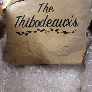 Name and Address Stone Engraved Rock Personalized Garden Stone House ...