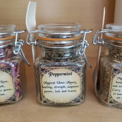 Peppermint Herb & Jar - Etsy