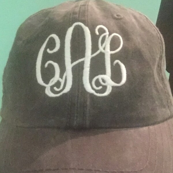 Personalized Embroidered Baseball Cap Women Custom Initial Monogram Hat ...