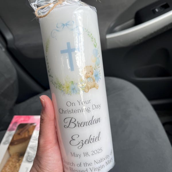 Personalised Christening Candle - Baptism Candle - Ireland - Etsy