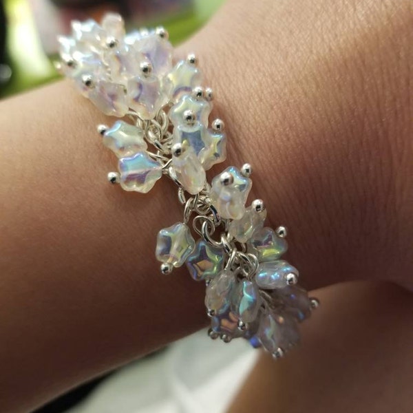 Star Cha Cha Bracelet, Nebula Color Mix, Half Mirrored Glass Beaded ...