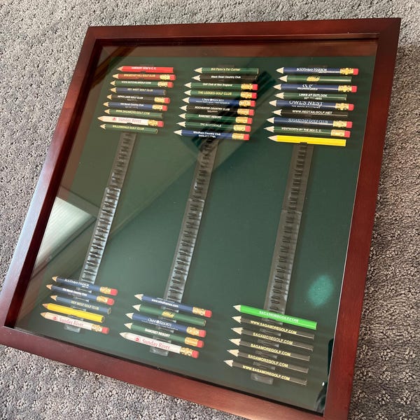 Golf Pencil Display Case | Holds 96 Round or Hexagonal Golf Pencils ...