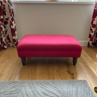 Luxury Handmade Upholstered Footstool/coffee Table in Your Own Fabric ...
