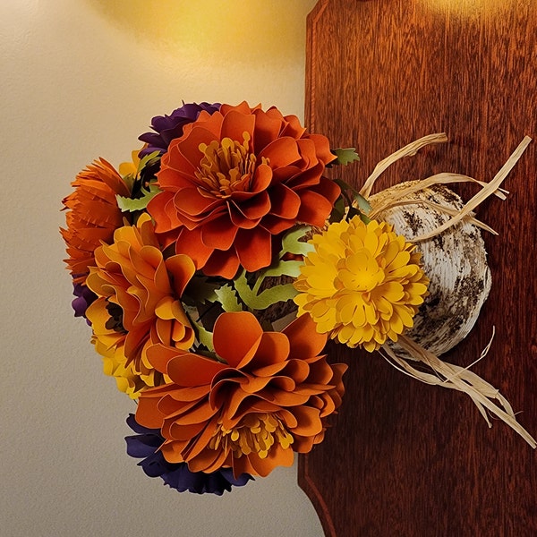 Marigold Paper Flower Templates, Marigold SVG Cut Files and PDF ...