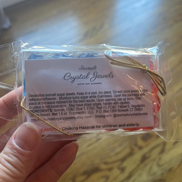 8 Diamond Shaped Brooches, Edible Gemstones, Cake Jewels, Cupcake ...