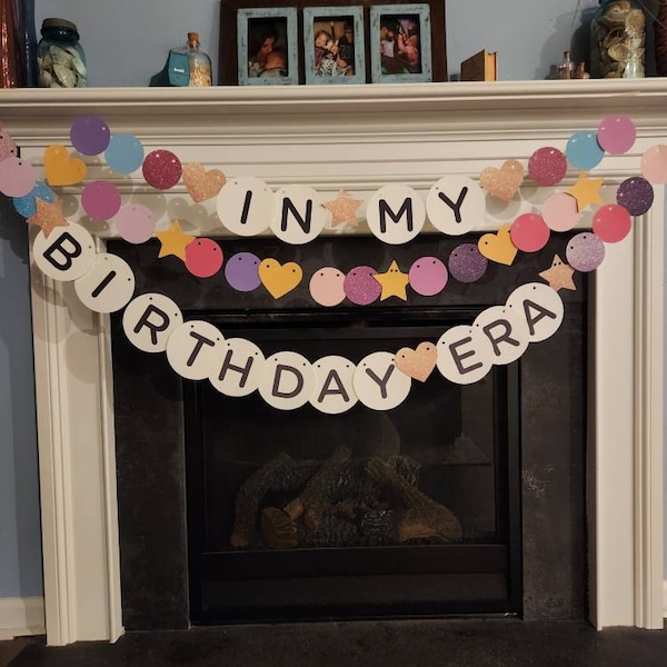 In My Birthday Era Banner Printable, Giant Friendship Bracelet Banner ...
