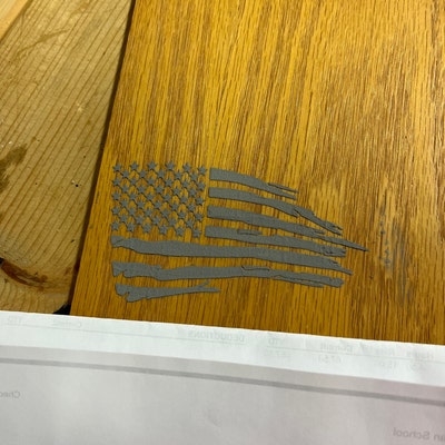 American Flag Stencil Distressed Flag Stencil Tattered Flag Torn Flag ...