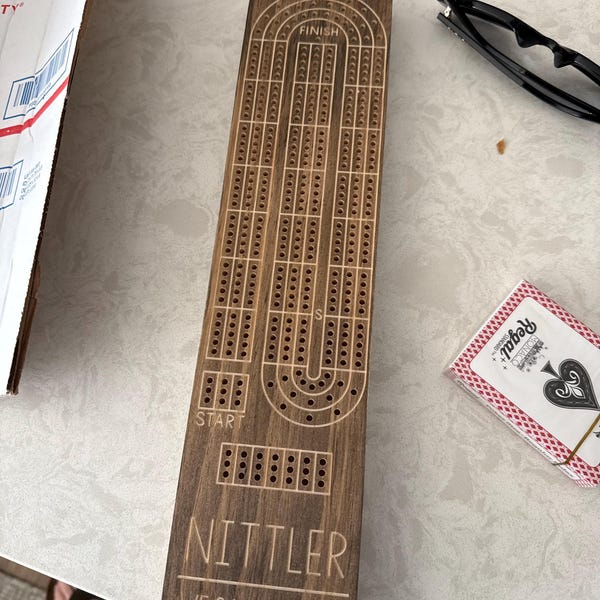 Personalized Cribbage Board, Wood Anniversary Gift, Custom Cribbage ...