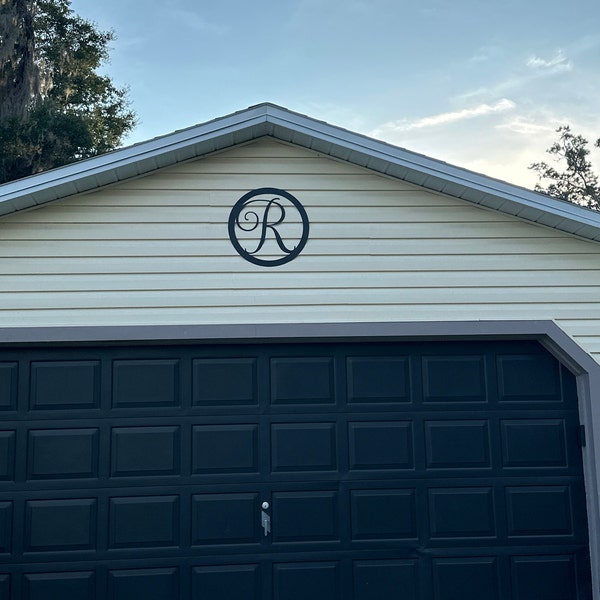 20 Inch Metal Circle Monogram Metal Sign 20 Inch-round Monogram Metal ...