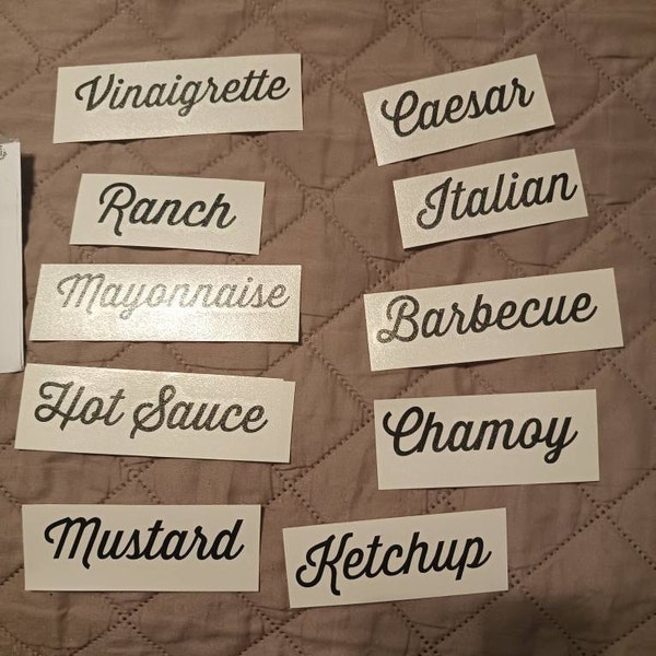 Condiment Labels, Bottle Labels, Canister Labels, Ketchup Bottle Labels ...