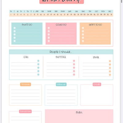 EDITABLE Brain Dump Template BUNDLE, to Do List Printable, ADHD Daily ...