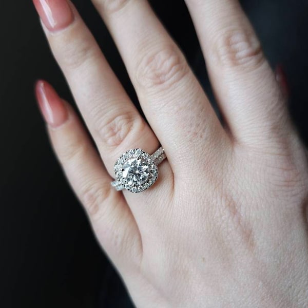 Pear Diamond Flush Set, Chunky Gold Curve Statement Wedding Ring, 14K ...