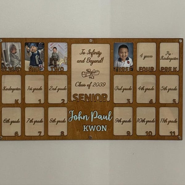 Newborn Through Graduation Picture Frame, School Years From Birth to ...