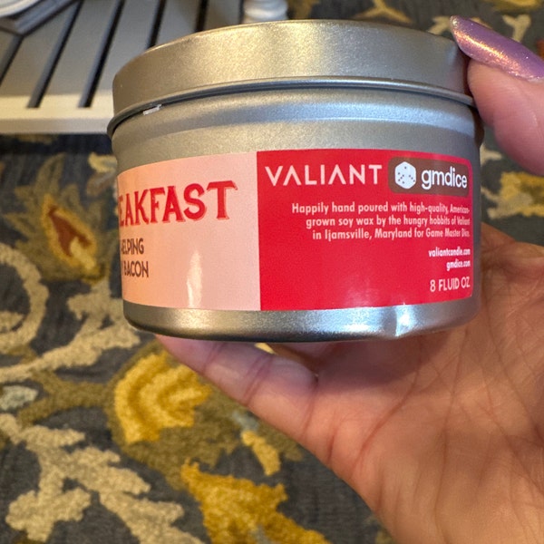 Second Breakfast Candle | Soy Candle | Geek Gift | RPG | DND | Bacon ...