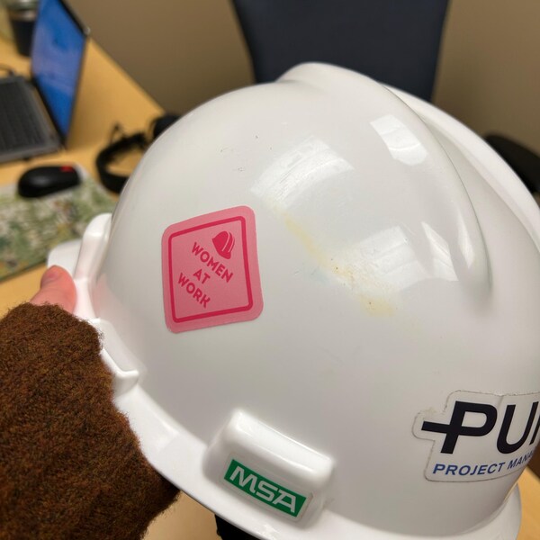 Sticker: "women at Work" Construction Site Sign --- Bar-b Barbara ...