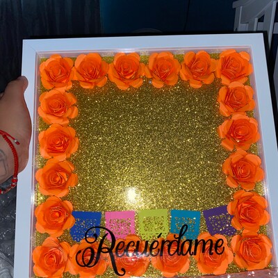 12x12 Memorial Shadow Box, Recuerdame Shadow Box, Personalized Frame ...