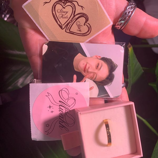 Stray Kids RING/ Personalized Ring, KPOP, Stay, Subtle Engraved Ring ...