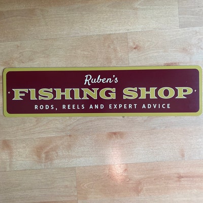 Fishing Shop Sign, Personalized Fisherman Gift, Custom Fishing Sign ...