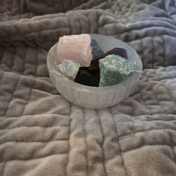 Pure Selenite Bowl, Gemstone and Crystal Charging Bowl, Reiki Bowl ...