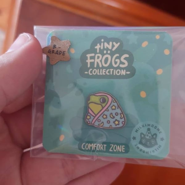 Golden Frog Hard Enamel Pin/ Tiny Frogs Collection- Comfort Zone ...