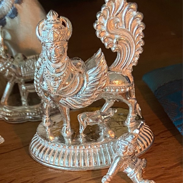 Pure Silver Kerala Kuthu Vilakku/lamp- Pure Silver Gift Items- Pooja ...