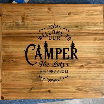 Welcome to Our Camper Personalized Decal, Camper Sign, Camper Vinyl ...