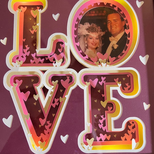 3D Love Shadow Box With Custom Photo, Valentines Day Shadow Box ...