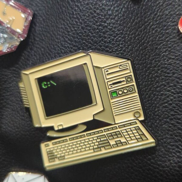 Retro 386 Computer *BIG* Enamel Pin - Etsy